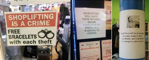 19 Hilarious Anti Shoplifting Signs That Deter Thieves Barnorama