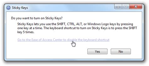 Disable The Irritating Sticky Filter Keys Popup Dialogs