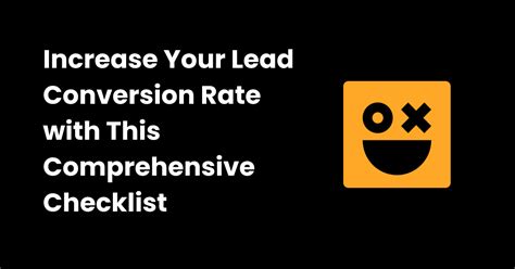 Lead Conversion Checklist Checklistgg