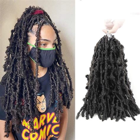 Buy ZRQ Butterfly Locs Crochet Hair Inch Distressed Locs Crochet Hair Packs Soft Brown