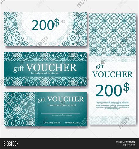 T Voucher Template Vector And Photo Free Trial Bigstock