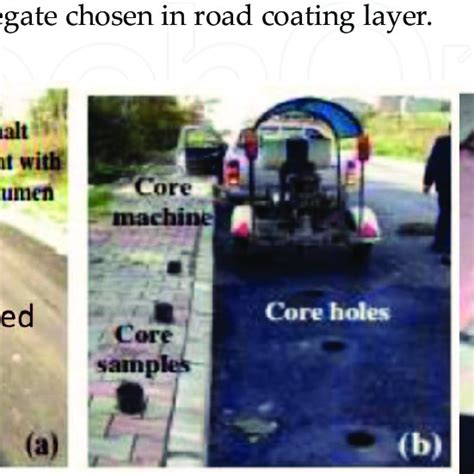 Asphalt Pavement Type A The Core Holes B And Core Sample C 33 34 Download