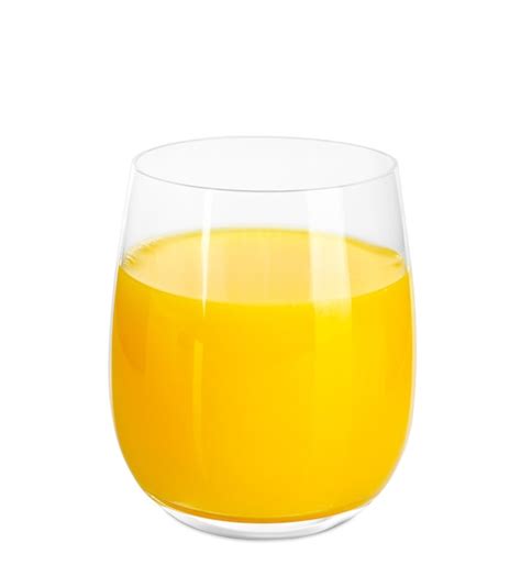Premium Photo Glass Of Fresh Orange Juice On White Background