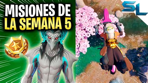 Como COMPLETAR TODAS Las MISIONES DE LA SEMANA 5 TEMPORADA 4 CAPITULO 4