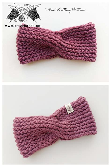 Knit Classy Twist Headband Free Knitting Patterns Knitting Pattern