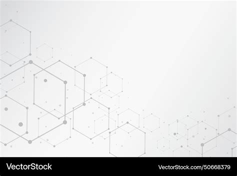 Abstract Hexagonal Molecular Structures Royalty Free Vector