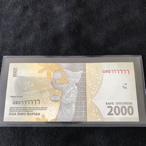 Bank Indonesia Dua Ribu Rupiah 2000 With Solid 7 Hobbies And Toys Memorabilia And Collectibles