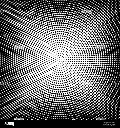 Halftone Dotted Background Circularly Distributed Halftone Effect Vector Pattern Circle Dots