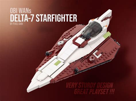 Lego Moc Pixel Dans Obi Wans Delta 7 Starfighter Minifig Scale By