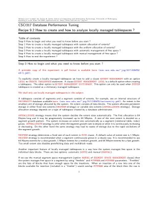 Fillable Online CSCI317 Database Performane Tuning Fax Email Print