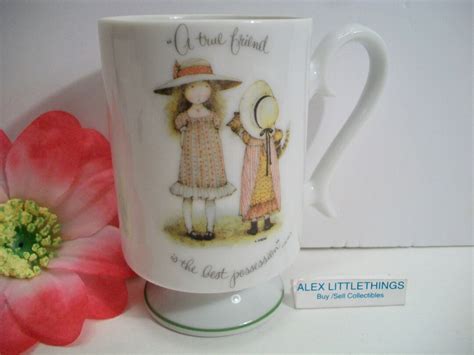 Vintage Holly Hobbie Footed Mug A True Friend Is The Best Possession
