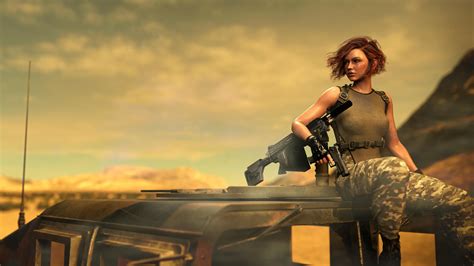 Sweat Dust And Guns By Lambdax Renderhub Wallpapers