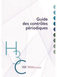 Guide des contrôles périodiques Le site du Haut guide des contr les p riodiques