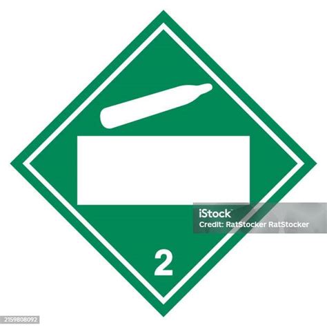 Class 2 Blank Non Flammable Gas Symbol Sign Vector Illustration Isolate