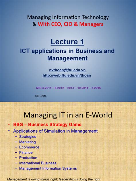 Day 1 Cio And Mis Part 2 Pdf Software Development Process