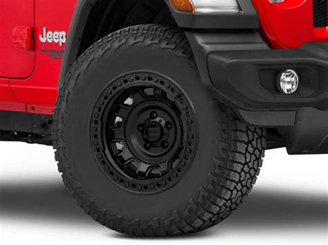 Kmc Jeep Wrangler Tank Beadlock Satin Black Wheel 17x9 38mm Offset