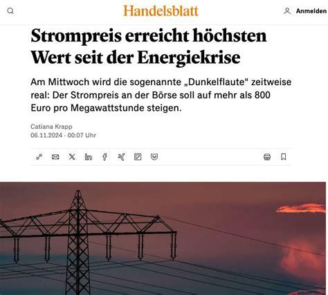 Wenn Erneuerbare Energien Knapp Sind Schießt Der Strompreis In Die Höhe Genau Wie Jetzt