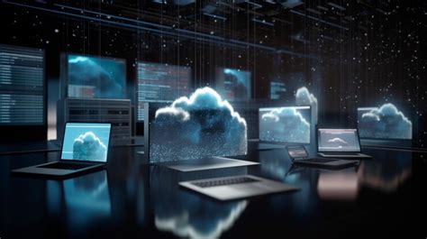 Premium Photo Cloud Technology Computing Devices Connected To Digital Storage In The Data