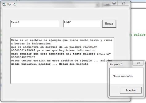 Código De Visual Basic Buscar Texto Y Extraer De Un Richtextbox