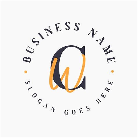 Premium Vector Elegant Letter Cw Initials Logo For Corporate Branding