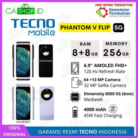 Jual Tecno Phantom V Flip G Nfc Gb Gb New Resmi By Infinix Mystic Dawn Di Seller