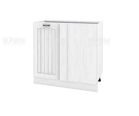 Кухненски долен шкаф за ъгъл Сити БФ Бяло фладер 04 42 десен МДФ Мебели Венус