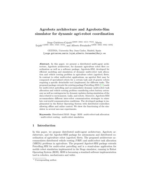 pdf agrobots architecture and agrobots sim simulator for dynamic agri