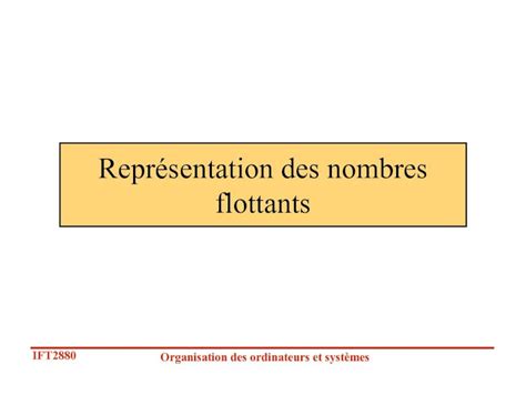 Pdf Représentation Des Nombres Flottants Dokumentips
