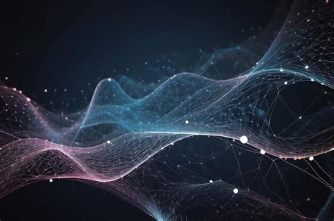 Wave Of Dots And Weave Lines Abstract Background Premium Ai Generated Image