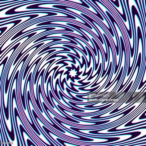 Concentric Spiral Background With Glitch Technique High Res Vector