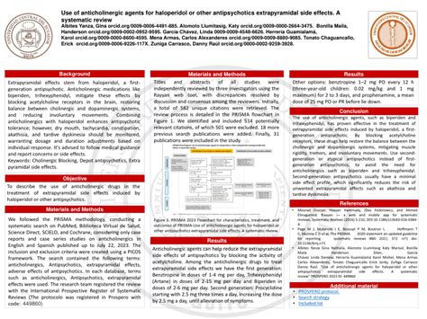 Pdf Use Of Anticholinergic Agents For Haloperidol Or Other Antipsychotics Extrapyramidal Side
