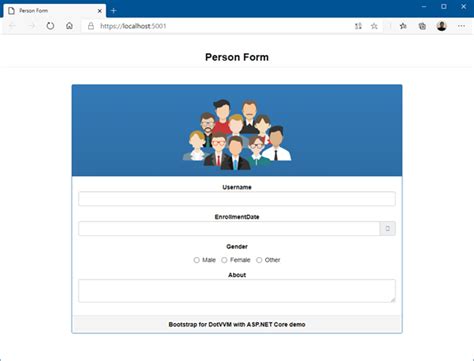 Web Forms With Bootstrap For Dotvvm From Aspnet Core