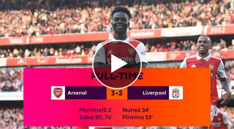 Ft Arsenal 3 2 Liverpool Bukayo Saka Bags Brace Video Highlights
