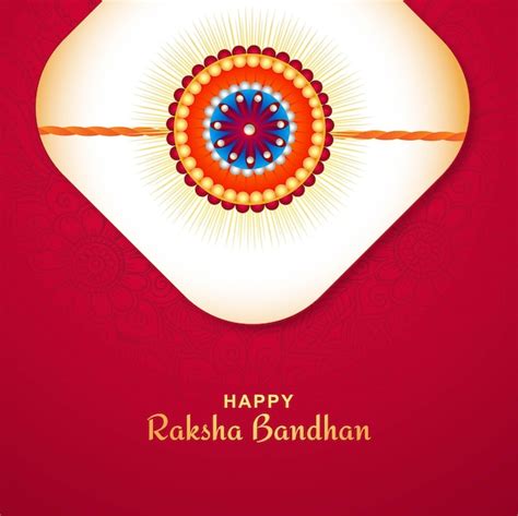 Free Vector Greeting Card Design With Raksha Bandhan Celebration