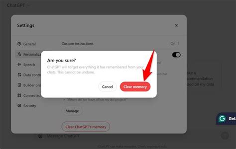 how to disable chatgpt memory and delete saved memory