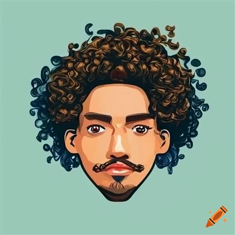 Logo Of A Man With Curly Hair On Craiyon