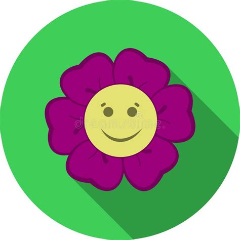 Flor Sonriente De La Historieta Margarita Feliz Aislada En Blanco