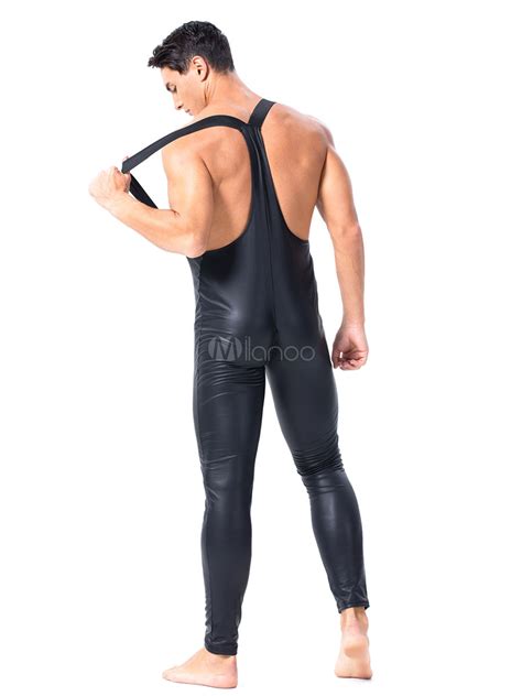 Men Sexy Costume Halloween Wrestling Pants Leather Night Club Wear Milanoo Com