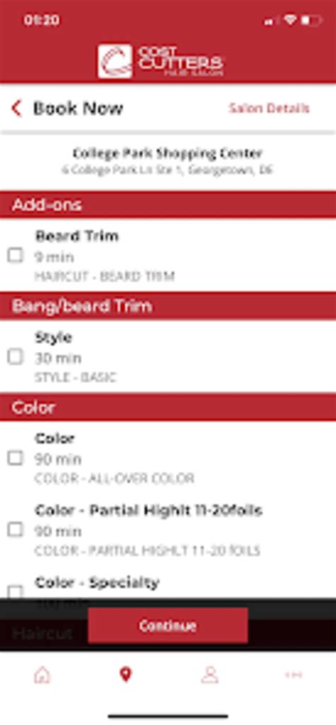 cost cutters hair salon for android download