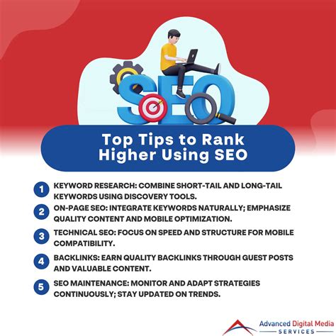 Top Seo Tips To Rank Higher Using Seo Advanced Digital Media Services
