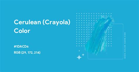 Cerulean Crayola Color Hex Code Is 1dacd6