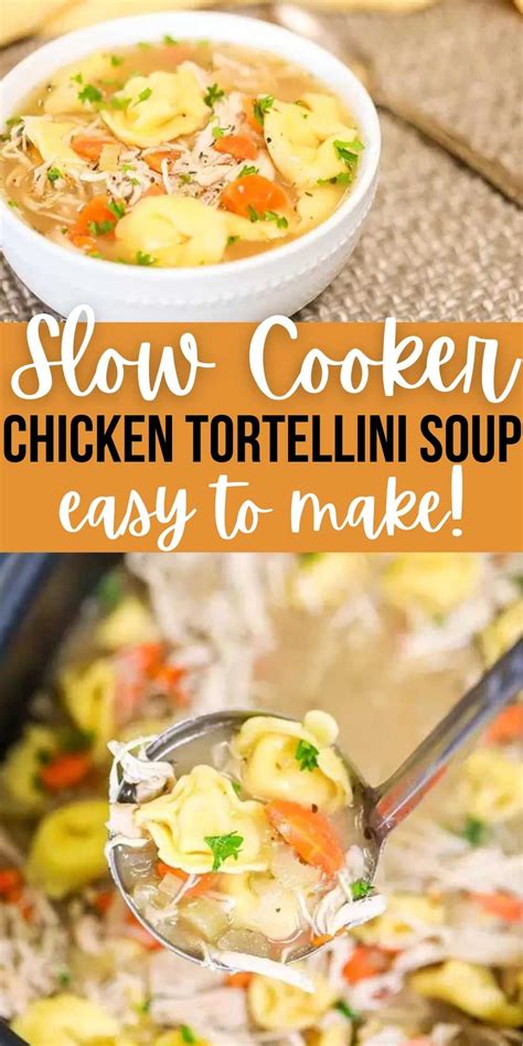 Crockpot Chicken Tortellini Soup Easy Crockpot Tortellini Soup