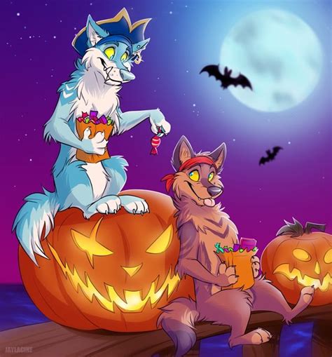 Happy Halloween Awooooo Furry Drawing Anthro Furry Anime Furry