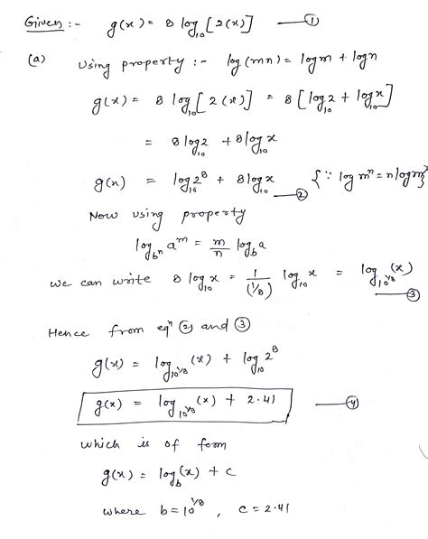 [solved] 10 using logarithm properties there are multiple ways of