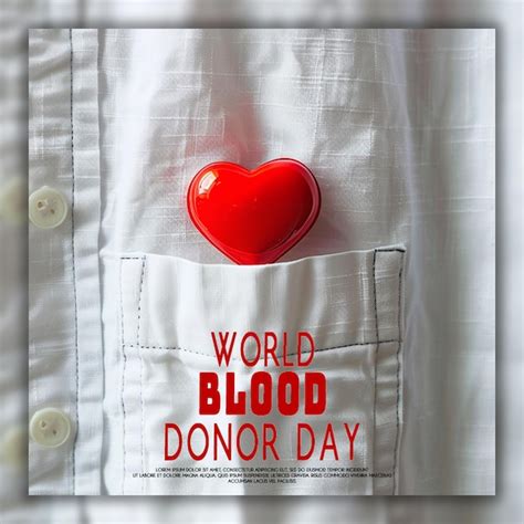 Premium Psd Realistic World Blood Donor Day Background