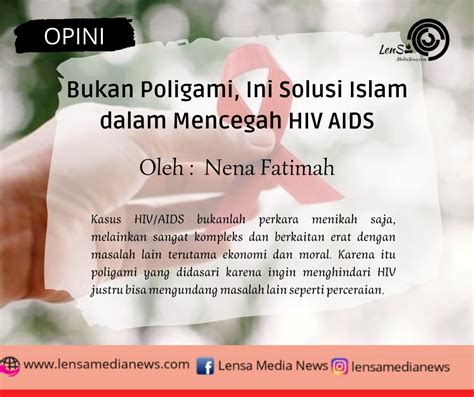 Bukan Poligami Ini Solusi Islam Dalam Mencegah Hiv Aids Lensa Medianews