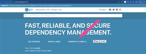 Website Bug Migrate To Yarn 2 Button On Top Of Classic Website