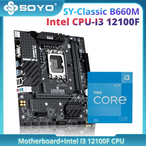 Jual PREORDER SOYO SY B660M Classic with Intel I3 12100F Chip CPU ...