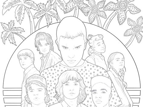 Stranger Things Coloring Pages Coloring Nation