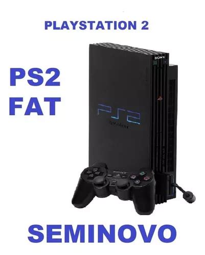 Playstation 2 Fat Completo Leitor Funcionando 2 Controles Jogos